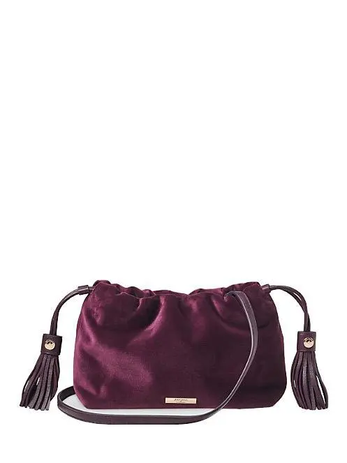 ASPINAL OF LONDON Amelia Velvet Cross-body Bag - Cassis