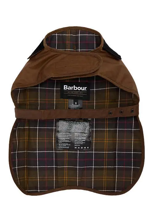 Barbour Logo-patch Waxed-cotton Dog Coat - Tan
