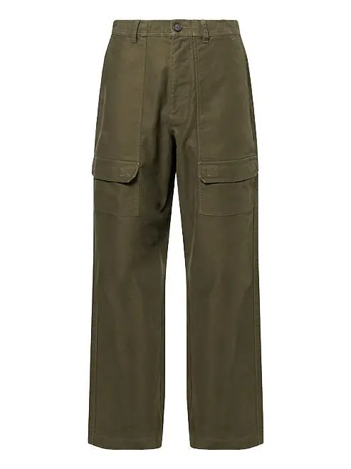 Barbour Oversized Cotton Trousers - Forest