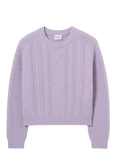 Claudie Pierlot Jacquard Wool And Cashmere-blend Jumper - Light Purple