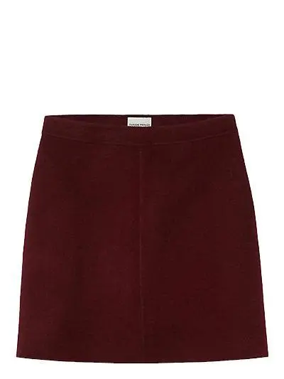Claudie Pierlot Straight-cut Mid-rise Mini Skirt - Burgundy