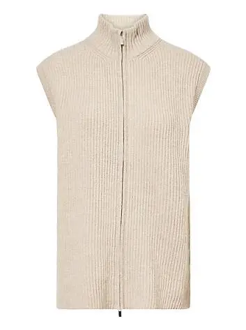 ME+EM Ribbed Merino-wool And Cashmere-blend Vest - Hazelnut
