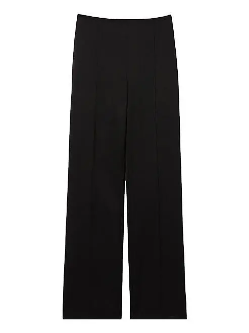 Claudie Pierlot Straight-leg Belted-waist Trousers - Black