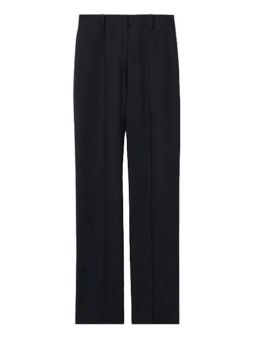 Claudie Pierlot Slim-leg High-rise Trousers - Navy