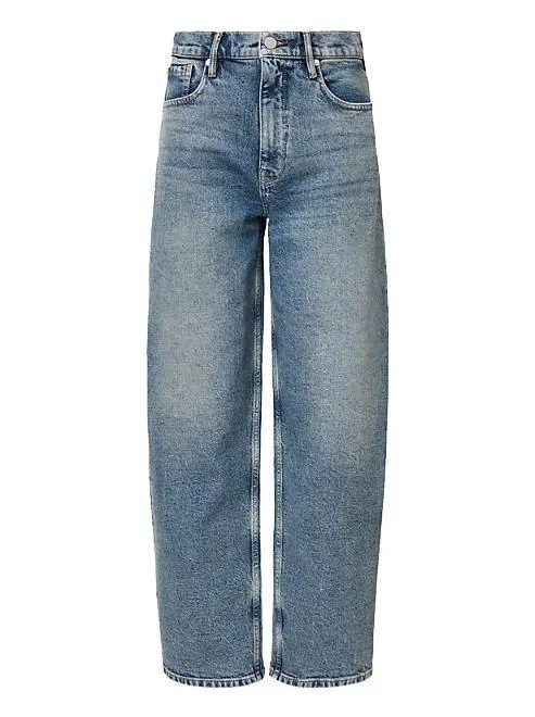 ALLSAINTS Sadie Barrel-leg Mid-rise Stretch-denim Jeans - Washed Indigo