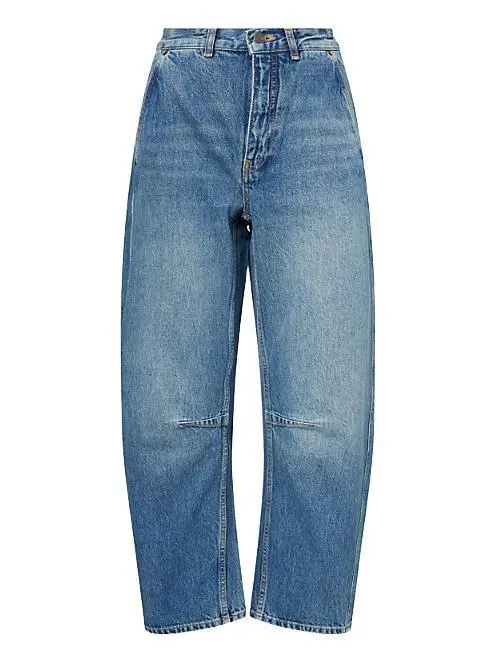 ME+EM Engineered Cropped Denim Jeans - Mid Wash