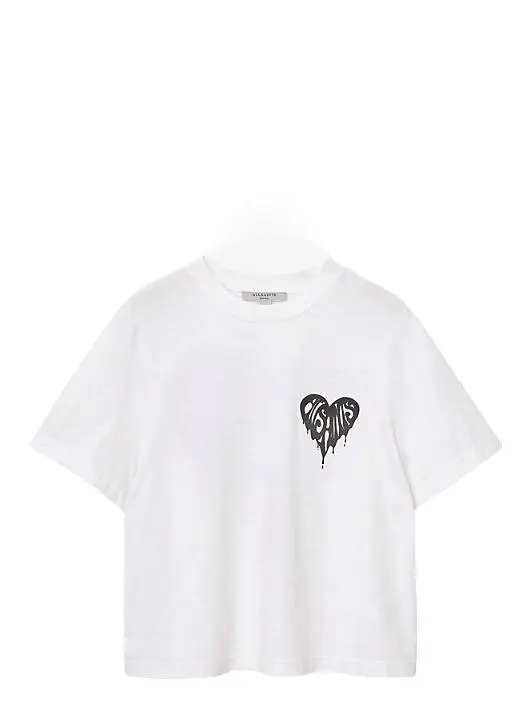 ALLSAINTS Lisa Trip Logo-print T-shirt - Optic White