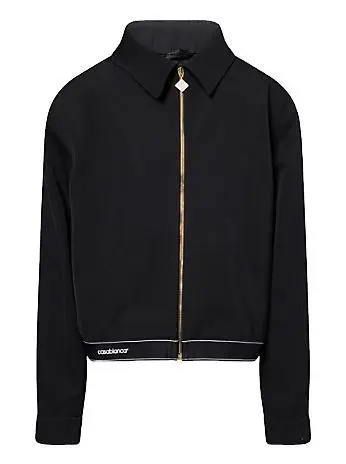 Casablanca Logo-embroidered Woven Sports Jacket - Black