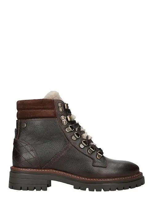 Barbour Bamburgh Leather Hiker Boots - Dark Brown