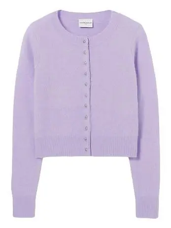 Claudie Pierlot Brushed-knit Wool Cardigan - Light Purple
