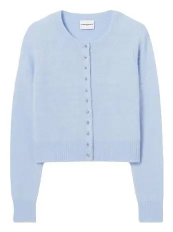 Claudie Pierlot Brushed-knit Wool Cardigan - Sky