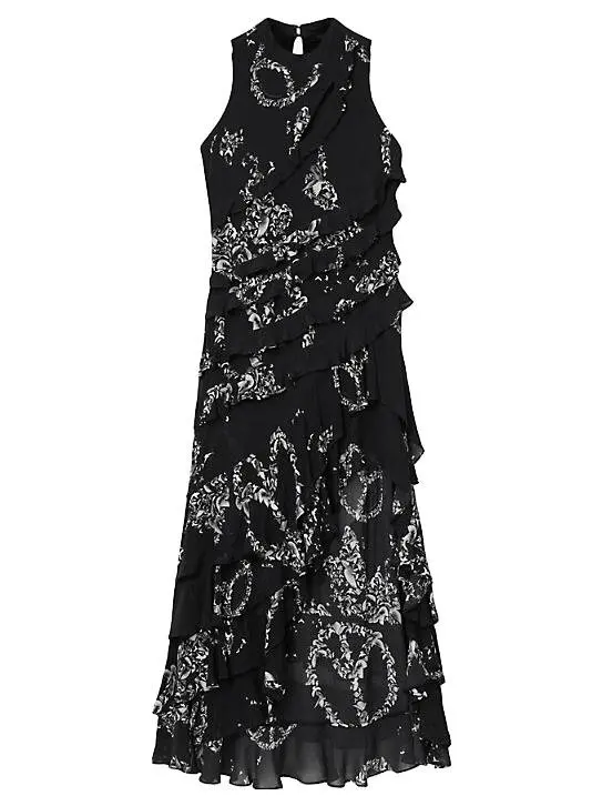 ALLSAINTS Cady Sleeveless Woven Maxi Dress - Flight Black