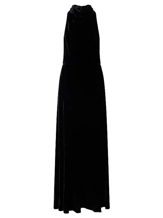 ME+EM Draped Sleeveless Woven Maxi Dress - Black