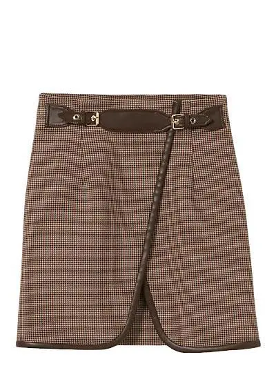 Claudie Pierlot Houndstooth Mini Skirt - Multicolored