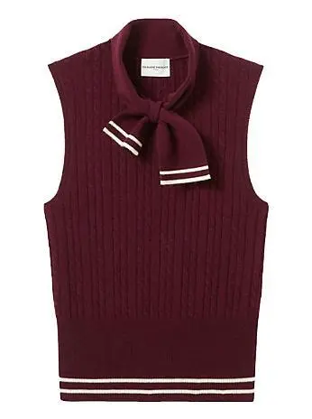 Claudie Pierlot Wool-cashmere Blend Vest - Burgundy