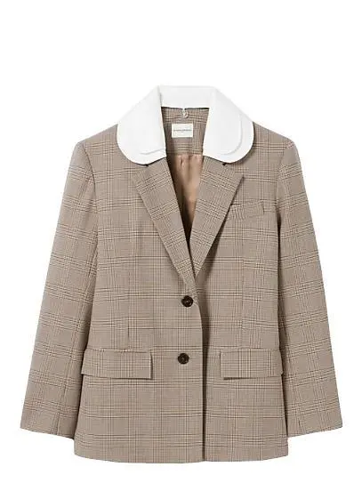 Claudie Pierlot Checked Wool-blend Blazer - Multicolored