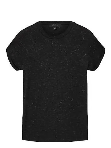 ALLSAINTS Anna Short-sleeved Jersey T-shirt - Black