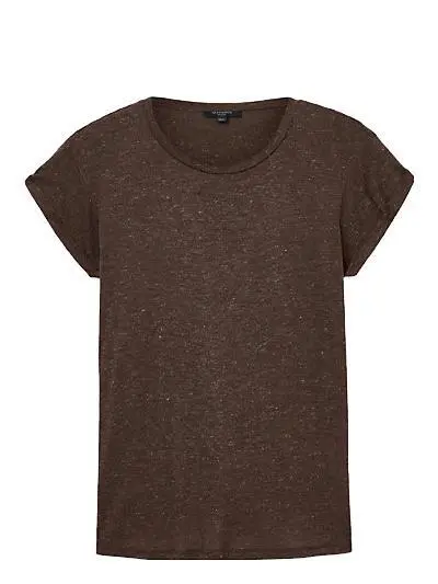 ALLSAINTS Anna Short-sleeved Jersey T-shirt - Torte Brown