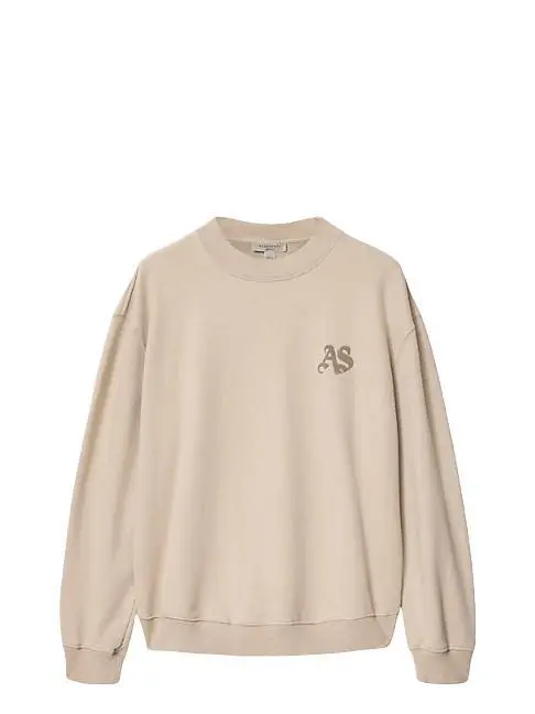 ALLSAINTS Logo-print Cotton Sweatshirt - Sandstone Brow