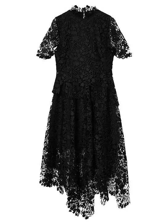 ALLSAINTS Saege Lace-embroidered Woven Midi Dress - Black