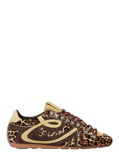 Claudie Pierlot Leopard Suede Trainers - Multicolored