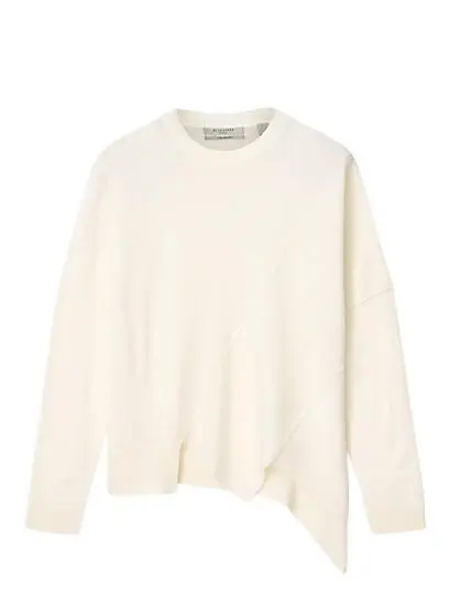 ALLSAINTS Crewneck Merino-wool Jumper - Chalk White