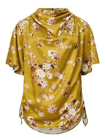 ALLSAINTS Leslie Floral-print Viscose And Silk-blend Top - Armada Deep Ye