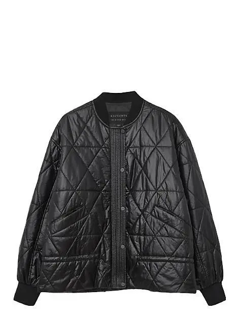 ALLSAINTS Quilted Shell Bomber Jacket - Black