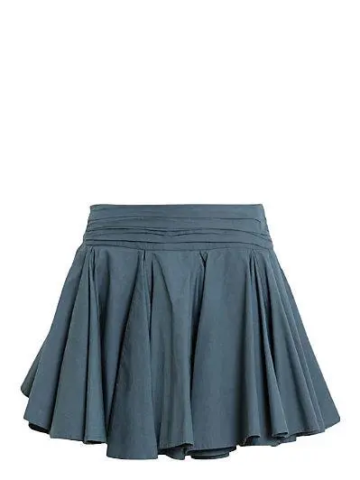 ALLSAINTS Tulip Draped Mini Skirt - Dark Slate Blu