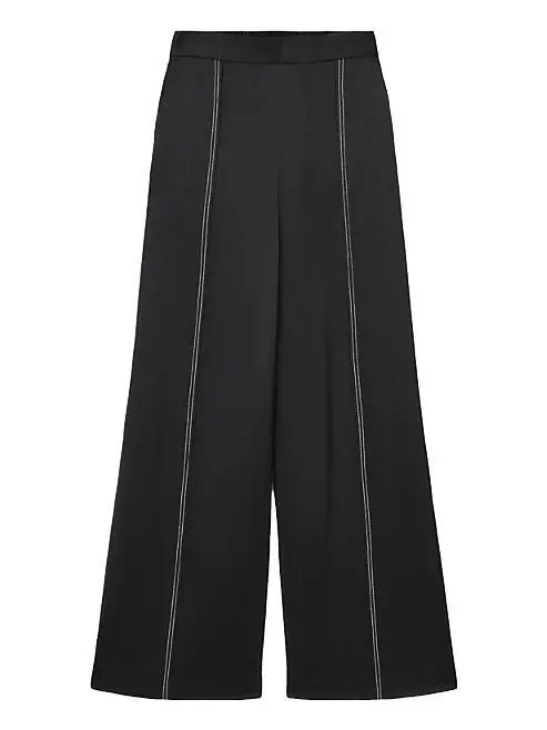 ALLSAINTS Wide-leg Mid-rise Woven Trousers - Black
