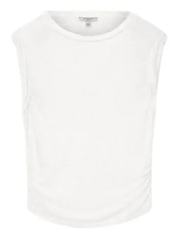 ALLSAINTS West Sleeveless Jersey Top - Stone White