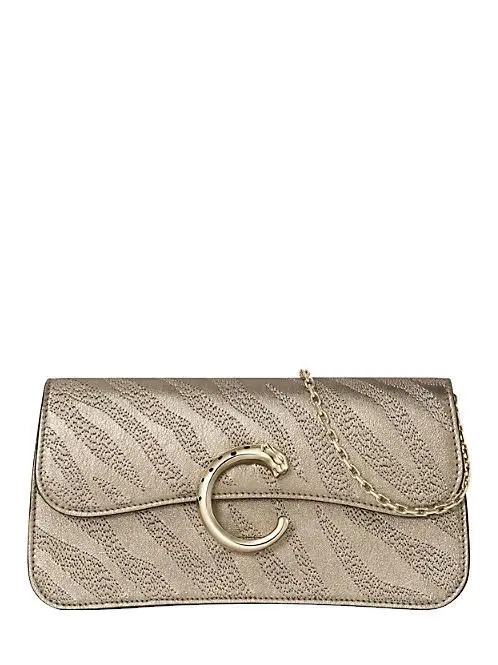 CARTIER Panthère De C Small Leather Shoulder Bag - Golden
