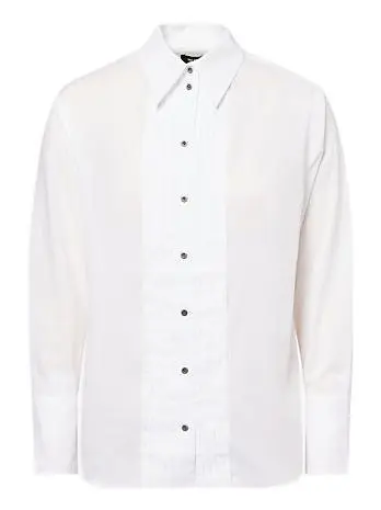 ME+EM Relaxed Tux Cotton Shirt - White