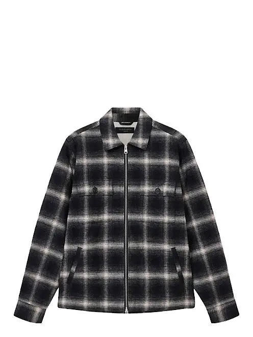 ALLSAINTS Bayo Checked Cotton Jacket - Black
