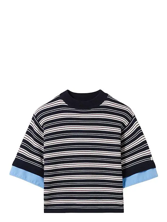 Claudie Pierlot Striped Relaxed-fit Knitted Top - Multicolored