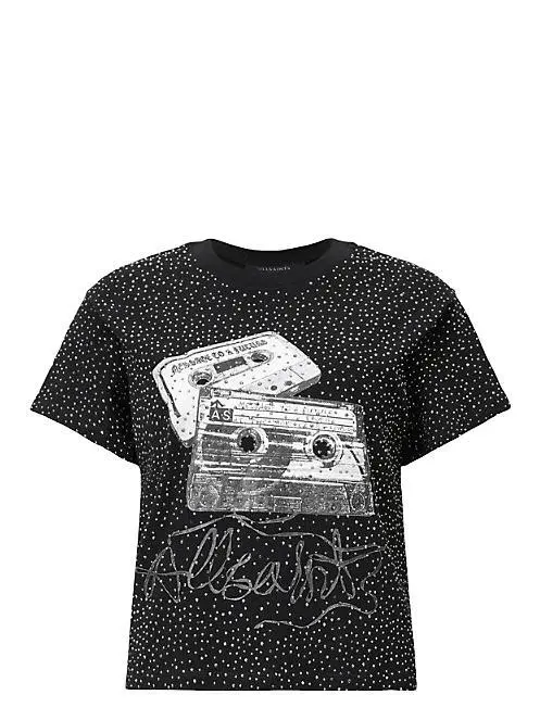 ALLSAINTS Graphic-print Cotton T-shirt - Black