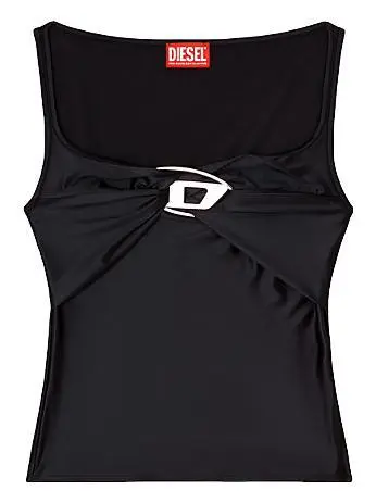 DIESEL Logo-plaque Stretch-nylon Top - 9xx