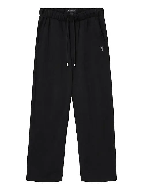 ALLSAINTS Asher Ramskull-embroidered Cotton Jogging Bottoms - Jet Black