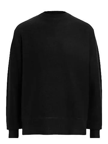 ALLSAINTS Crewneck Wool-alpaca Blend Jumper - Black