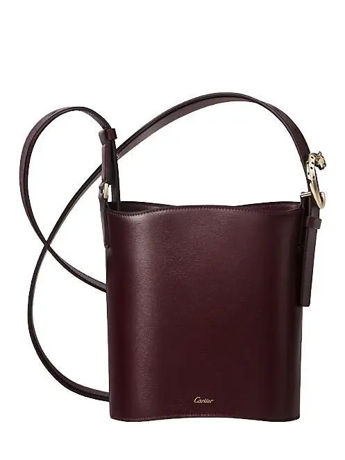 CARTIER Panthère De Mini Leather Bucket Bag - Grape