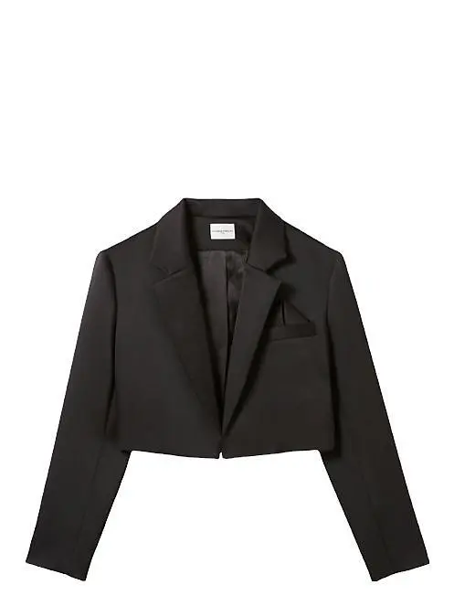 Claudie Pierlot Tailored Lapel-collar Woven Jacket - Black