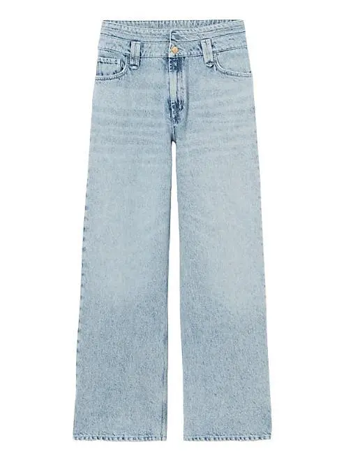 Claudie Pierlot Double-waistband Straight-leg Mid-rise Jeans - Blue Denim