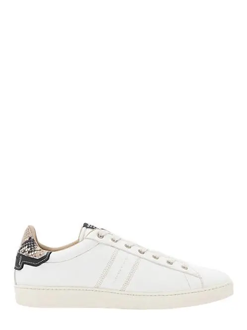 ALLSAINTS Leon Leather Low-top Trainers - White/black