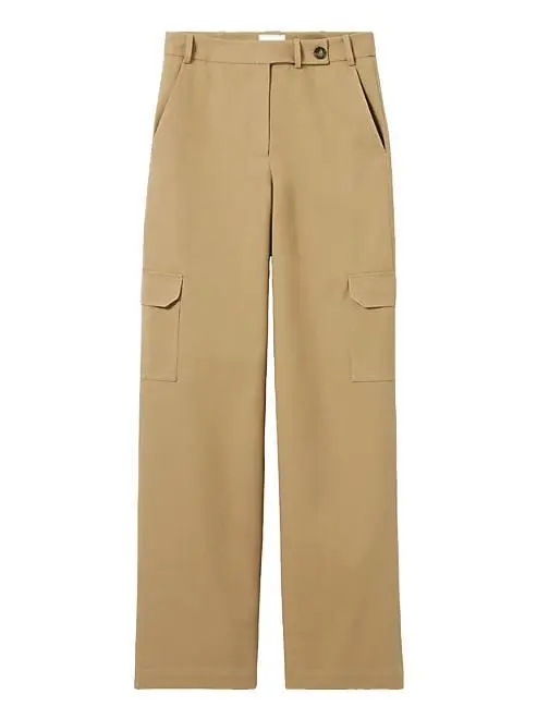 Claudie Pierlot Wide-leg Cargo Trousers - Camel