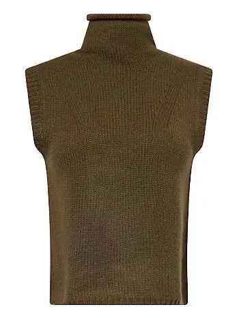 ME+EM High-neck Cashmere Vest - Intense Olive