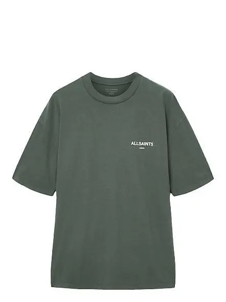 ALLSAINTS Halcyon Logo-print Short-sleeve Cotton T-shirt - Garnet Green