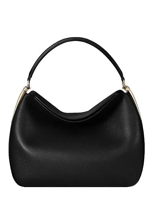 CARTIER Panthère De Leather Hobo Bag - Black