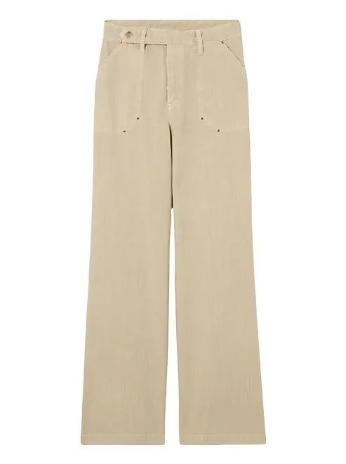 Claudie Pierlot Straight-leg Mid-rise Denim Jeans - Beige