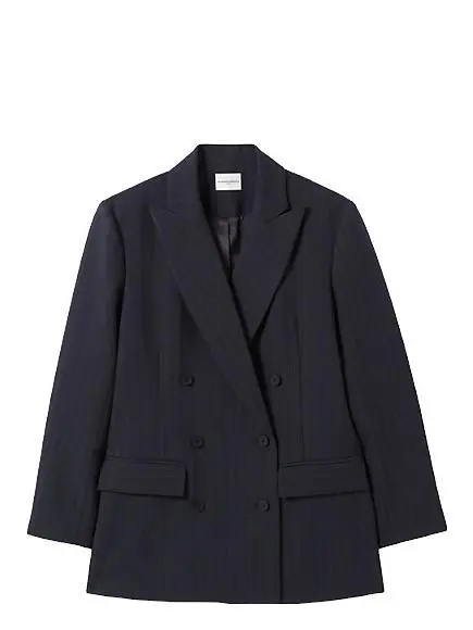 Claudie Pierlot Double-breasted Tailored Woven Jacket - Dual-color