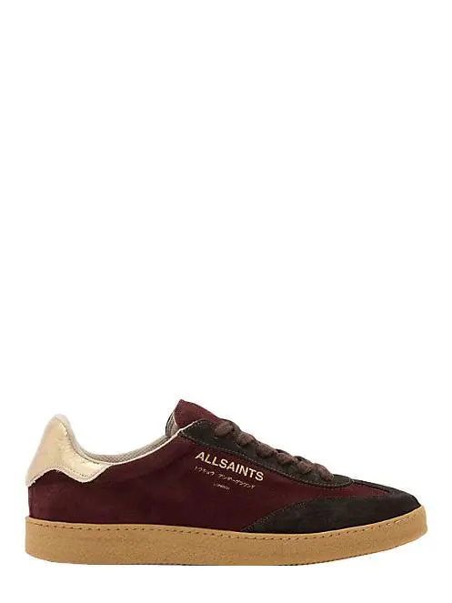 ALLSAINTS Thelma Suede Trainers - Titan Red/brow